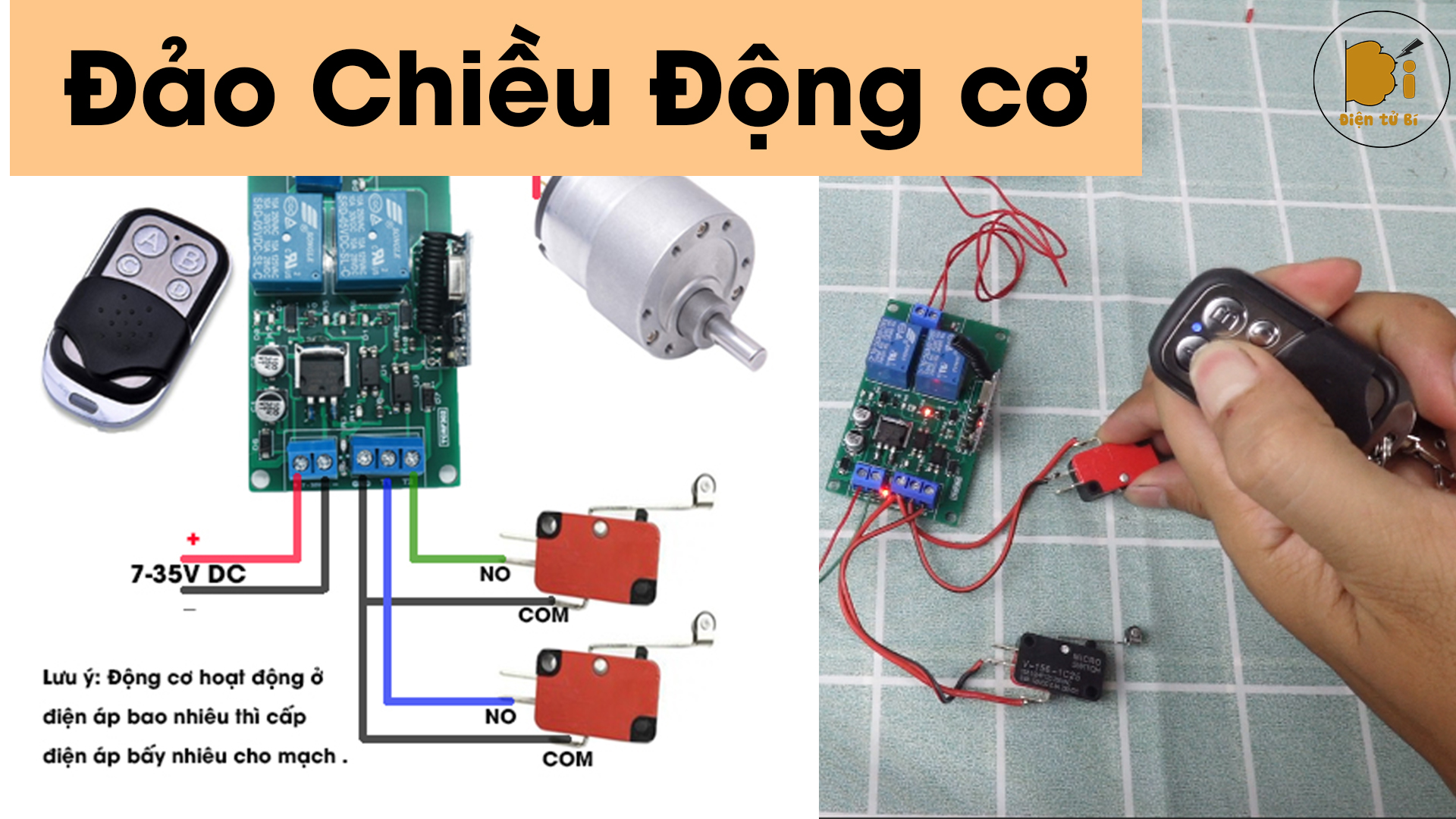 Hướng Dẫn Sử Dụng Mạch Đảo chiều Động Cơ DC TCRF302 - Dien Tu Bi